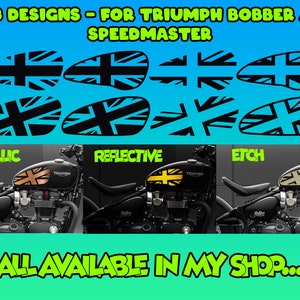 Union Jack Tank Sticker Decal Accessory for Triumph Bobber Speedmaster ...