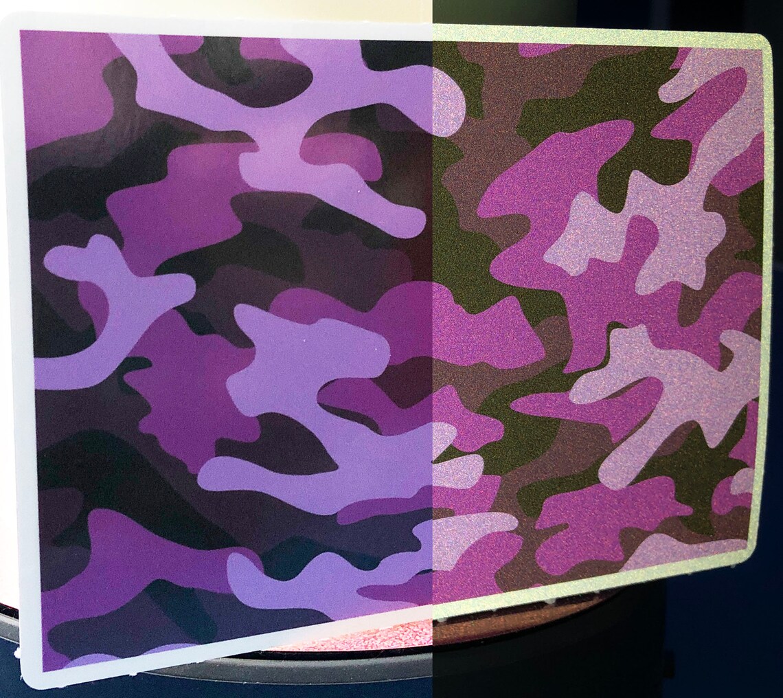 Reflective Purple Camouflage Self Adhesive Vinyl Sticker Decal Sheet ...