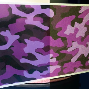 Reflective Purple Camouflage Self Adhesive Vinyl Sticker Decal Sheet ...