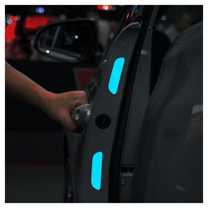 Reflective Car Door Handle Universal Safety Warning Strip Tape Stickers ...