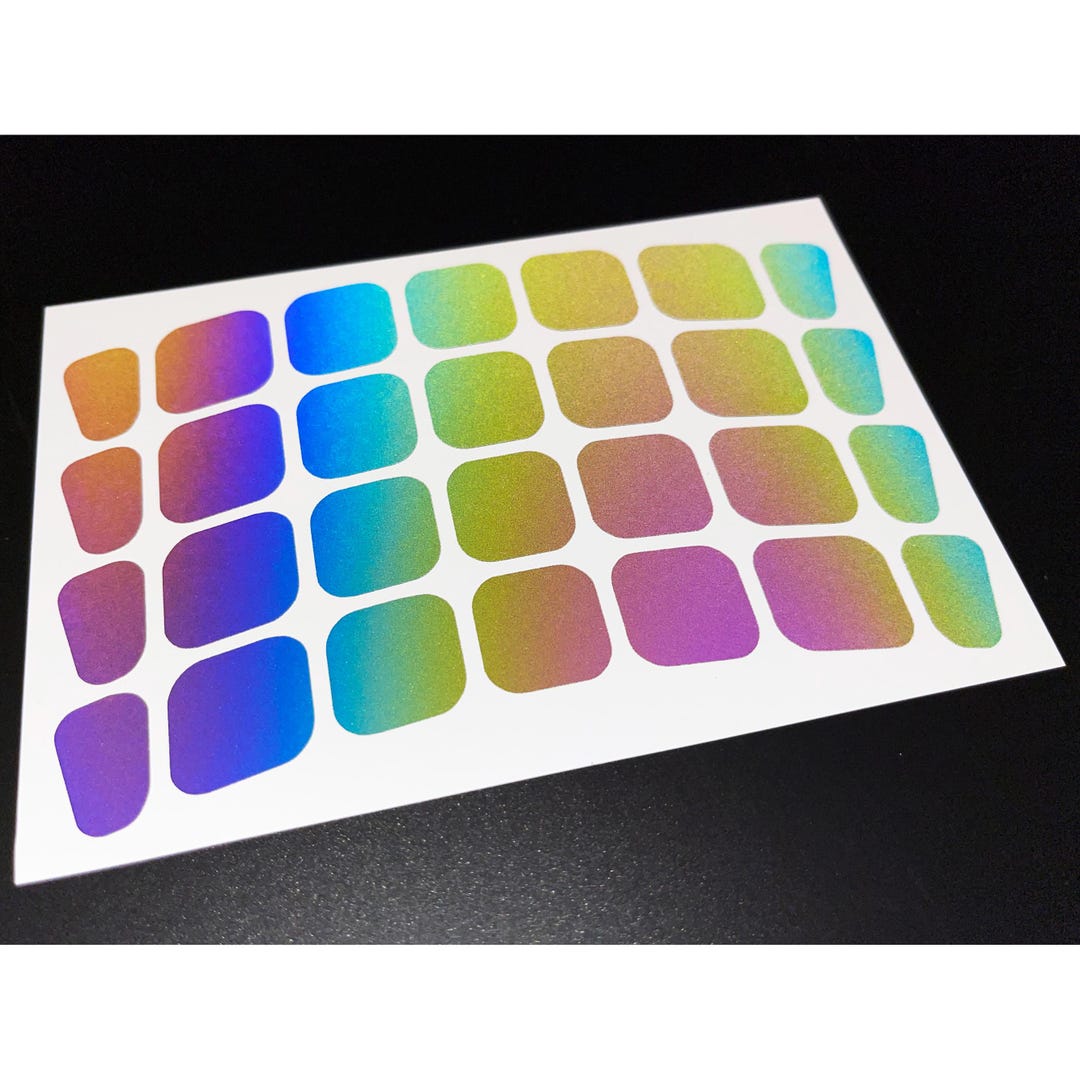 Veloviz Reflective Rainbow Bright BLOB Wheel Rim Strip Die-cut Vinyl ...