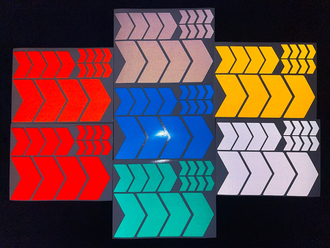 Veloviz Reflective Chevron (assorted) Die-cut Vinyl Cargo Bike Stickers ...
