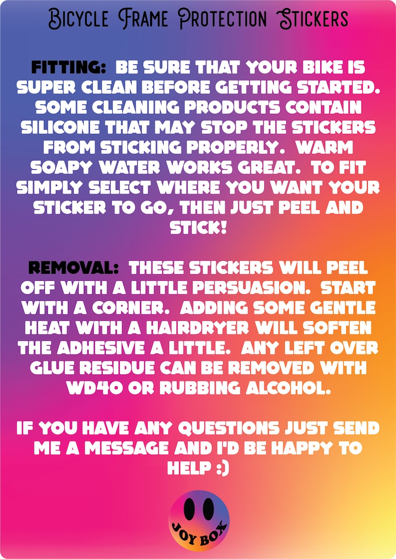 Bicycle Frame Protection Tape Decal Sticker Vinyl Film for MTB - Etsy