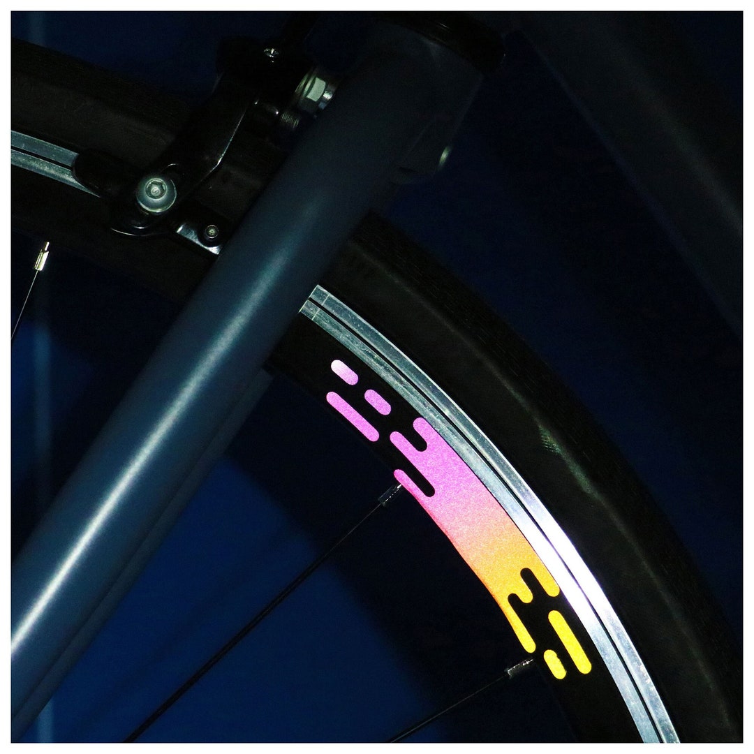 Veloviz REFLECTIVE Streaks Bike Wheel Rim Stickers Decals - Etsy