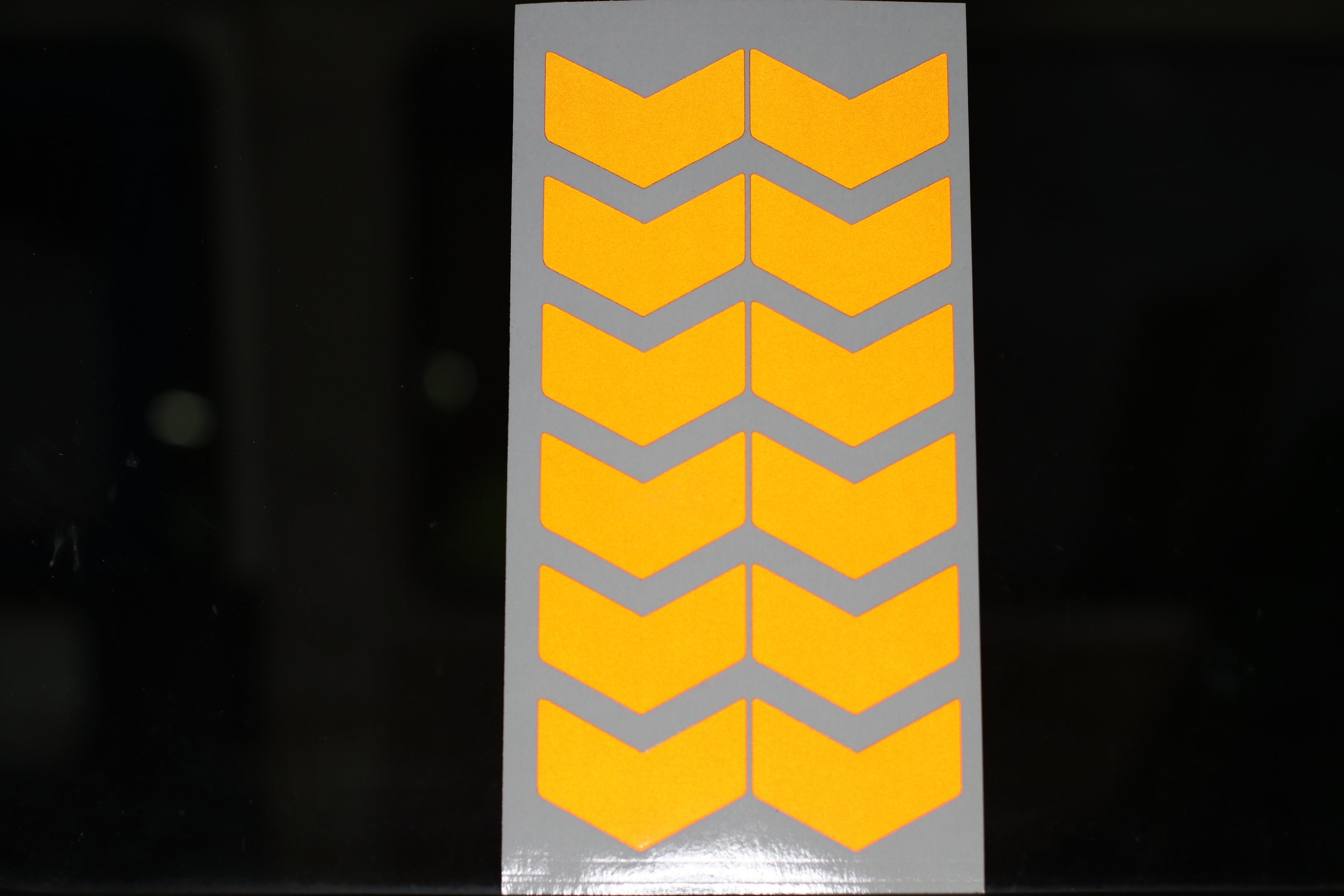 ORANGE Reflective 2 Inch Chevrons x12 Die-Cut Vinyl Stickers | Etsy