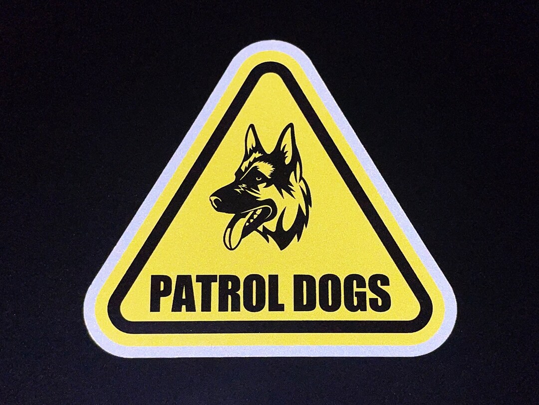 REFLECTIVE Patrol Dogs TRIANGLE Security Dog K9 Handler Car - Etsy