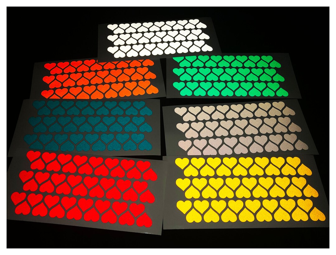 Veloviz Reflective Heart (SMALL) Die-cut Vinyl Cargo Bike Stickers ...