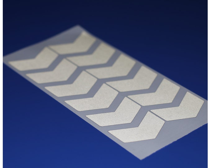 SILVER Reflective 2 Inch Chevrons x12 Die-cut Vinyl Stickers | Etsy