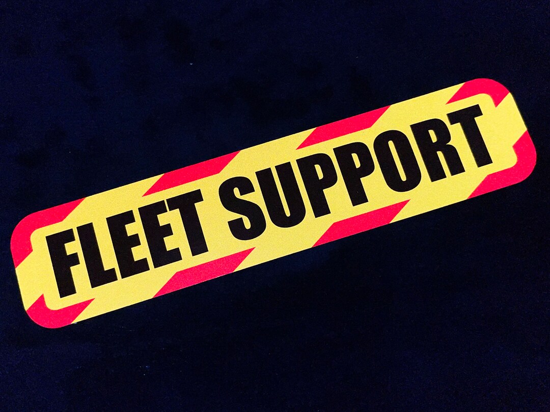 Reflective 30cm FLEET SUPPORT CHEVRONS Patrol Van Truck Car Trailer ...