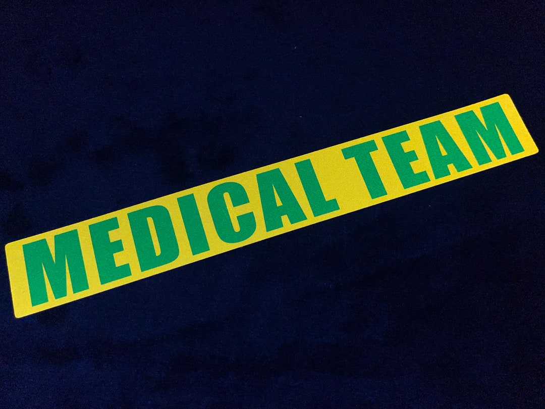 Reflective 30cm MEDICAL TEAM SOLO Ambulance Medical Medic Paramedic ...