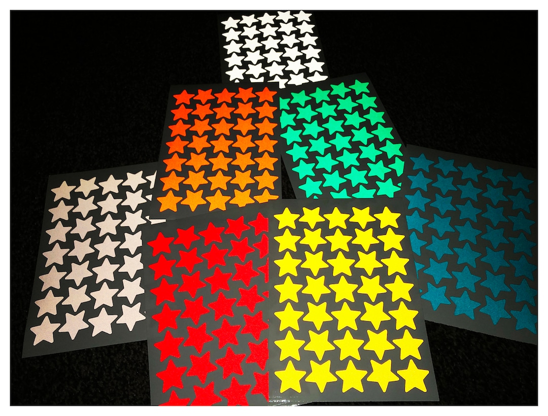 Veloviz Reflective Stars (SMALL) Die-cut Vinyl Cargo Bike Stickers ...