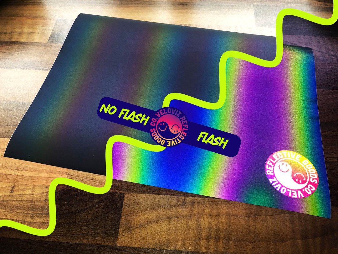 Reflective Rainbow Bright Black A4 Sheet Self Adhesive Vinyl - Etsy