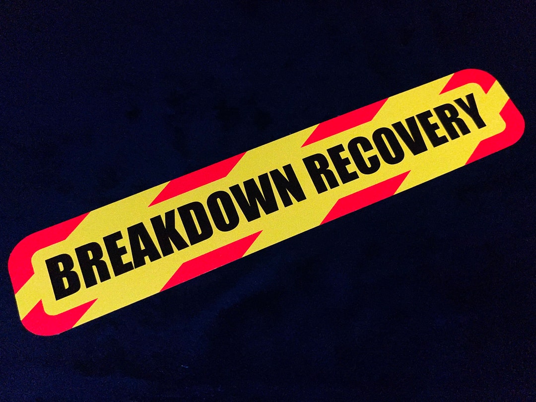 Reflective 30cm BREAKDOWN RECOVERY CHEVRONS Patrol Van Truck Car ...