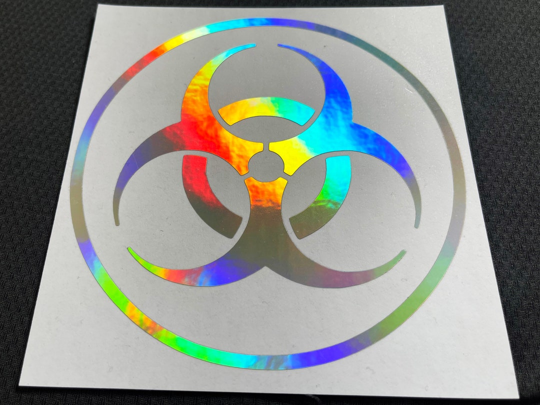 Rainbow Holographic BIOHAZARD 14CM Car Laptop Zombie Stickers Decals - Etsy