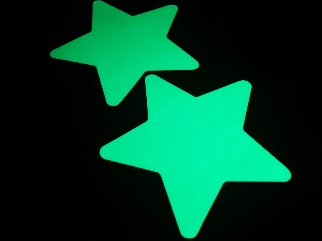 Glow in the Dark STARS (extra Large) Stickers Peel and Stick Decals - Etsy