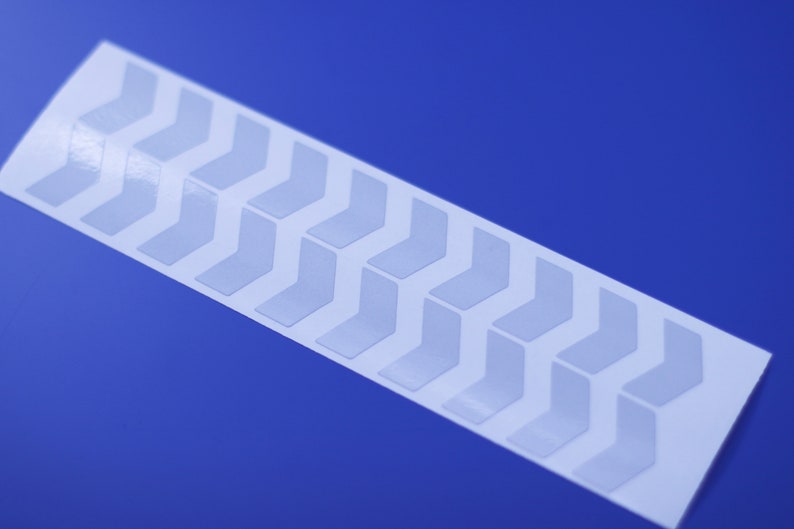 SILVER Reflective 1 Inch Chevrons (x20) Die-cut Vinyl Stickers Decals ...
