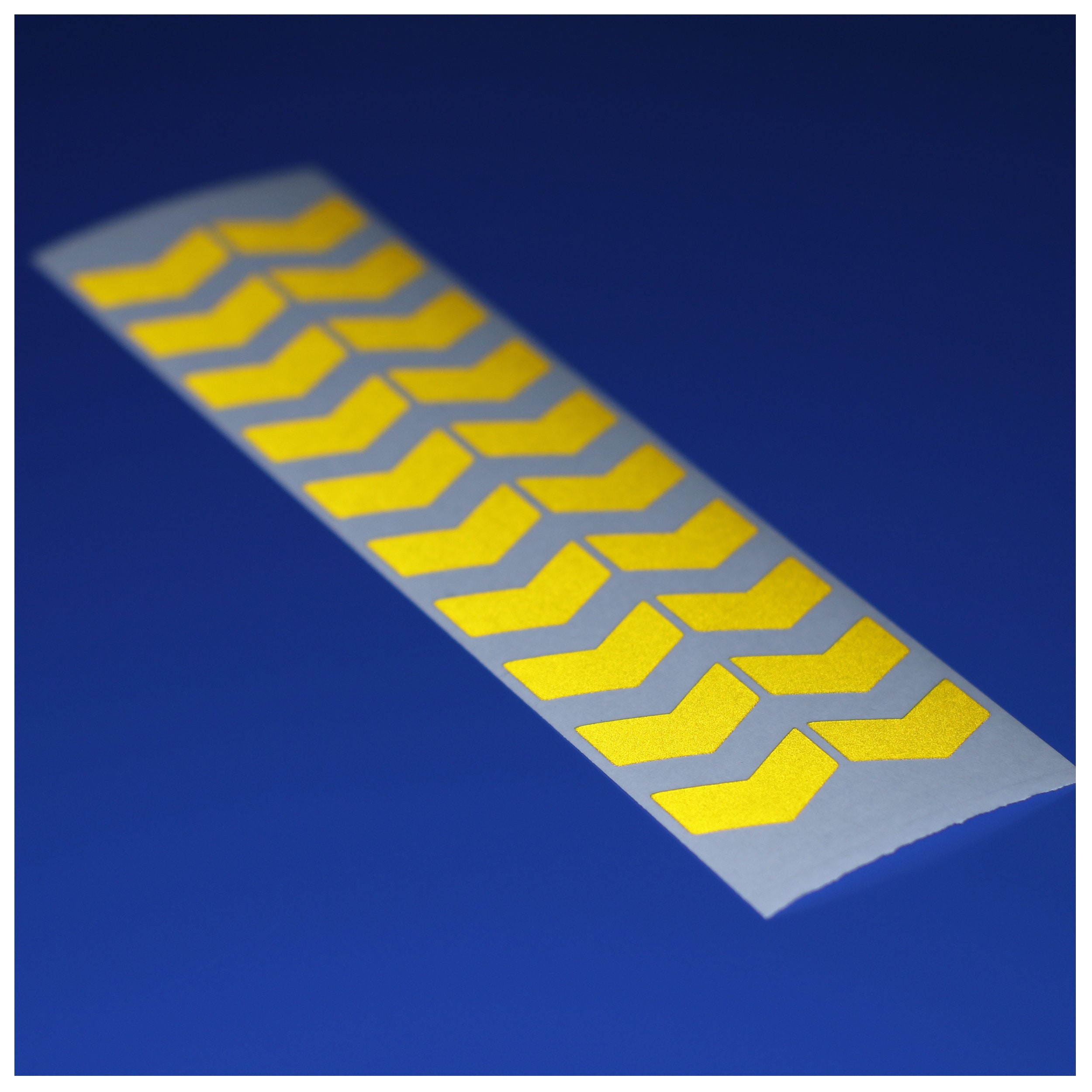 YELLOW Reflective 1 Inch Chevrons x20 Die-cut Vinyl Stickers - Etsy