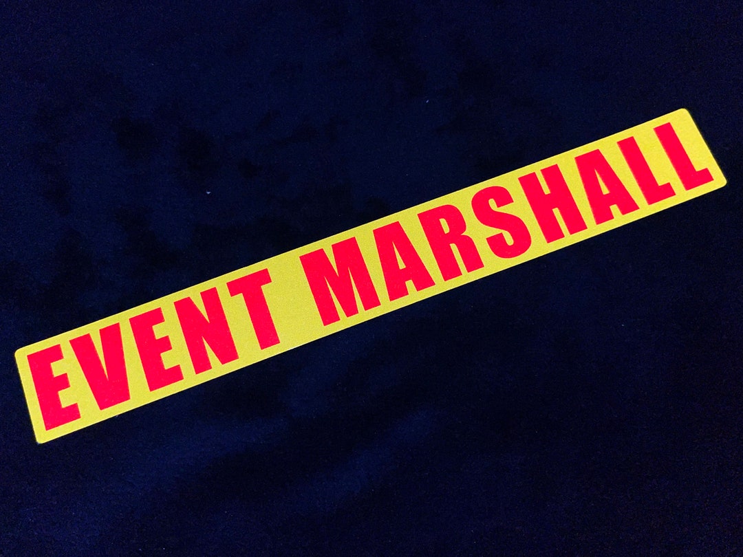 Reflective 30cm EVENT MARSHALL SOLO Crowd Control Organiser Patrol Van ...