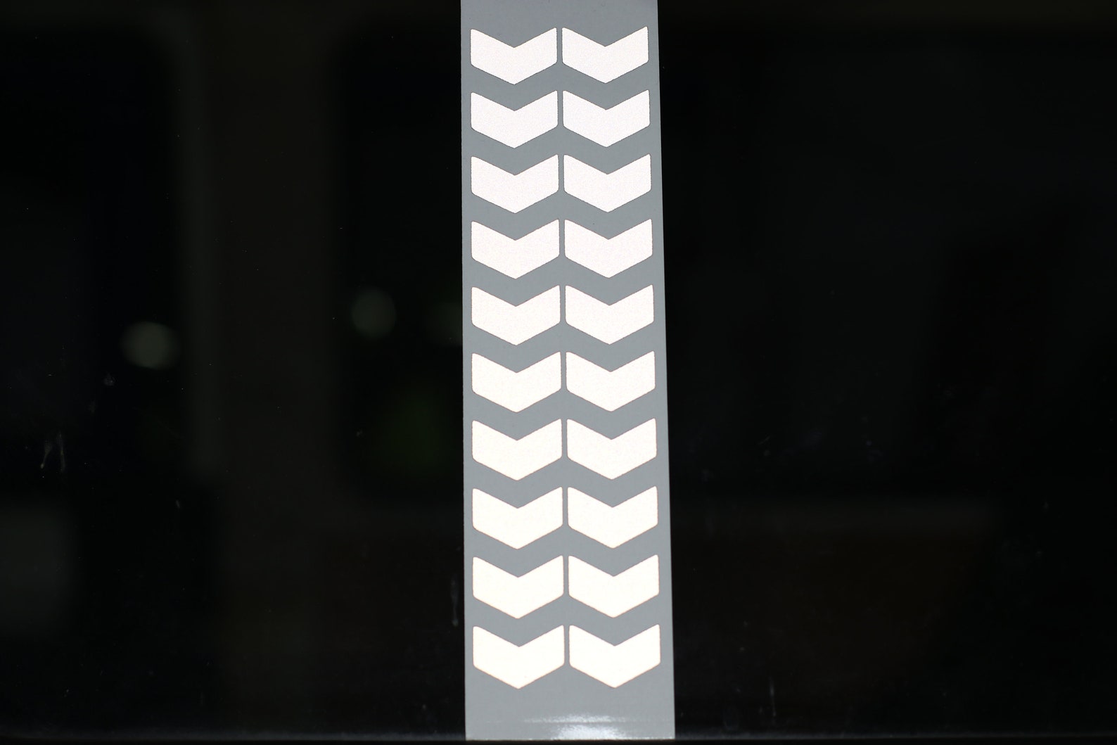 BLACK Reflective 1 Inch Chevrons (x20) Die-cut Vinyl Stickers Decals ...