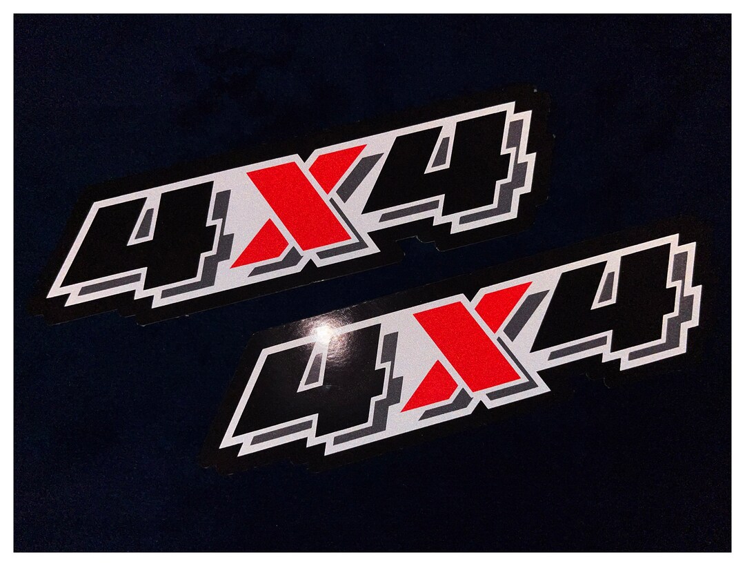 2QTY Reflective 4x4 off Road Pickup Truck Stickers Reflector Bumper ...