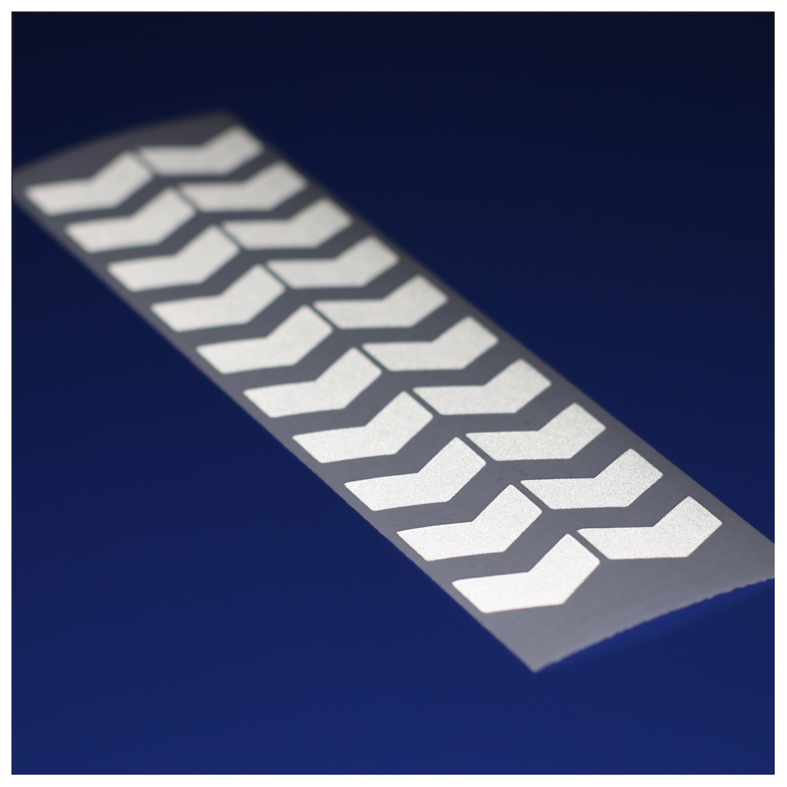 SILVER Reflective 1 Inch Chevrons (x20) Die-cut Vinyl Stickers Decals ...