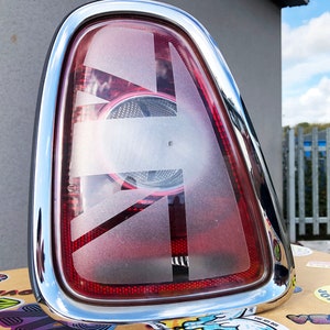 ETCHED Union Jack Rear Tail Light Cooper Accessory Stickers Decals for ...