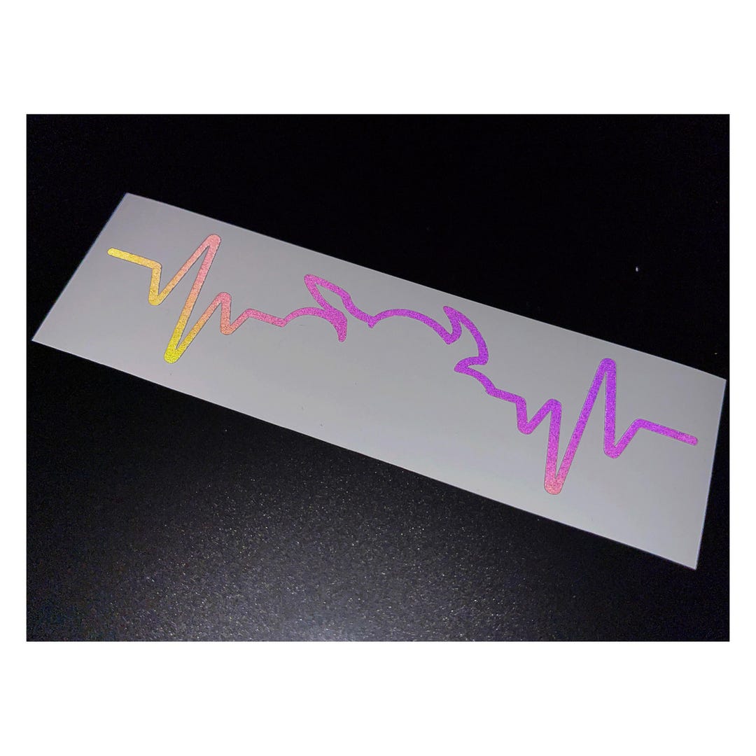 Rainbow Bright Reflective Motorcycle Heartbeat Scooter Moped Road ...