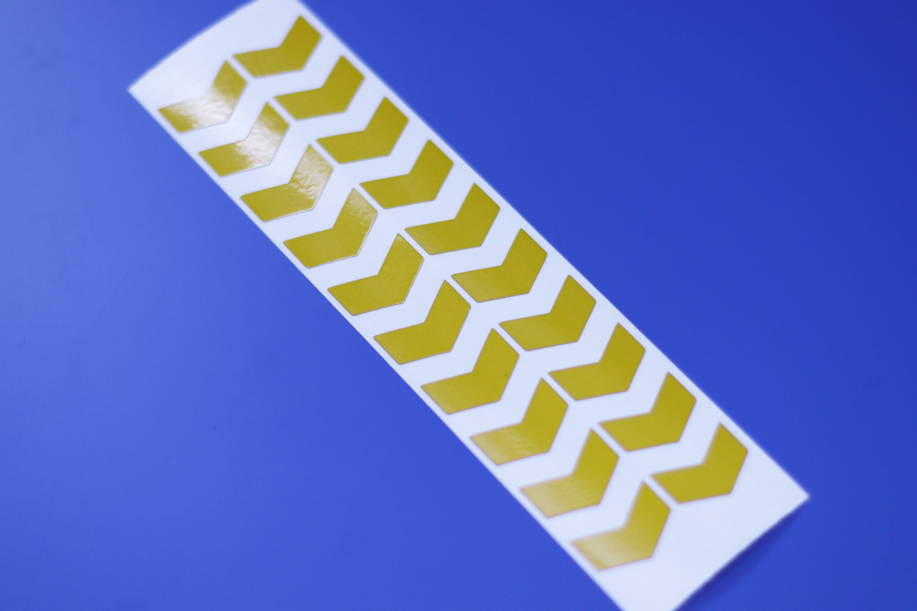 YELLOW Reflective 1 Inch Chevrons (x20) Die-cut Vinyl Stickers Decals ...