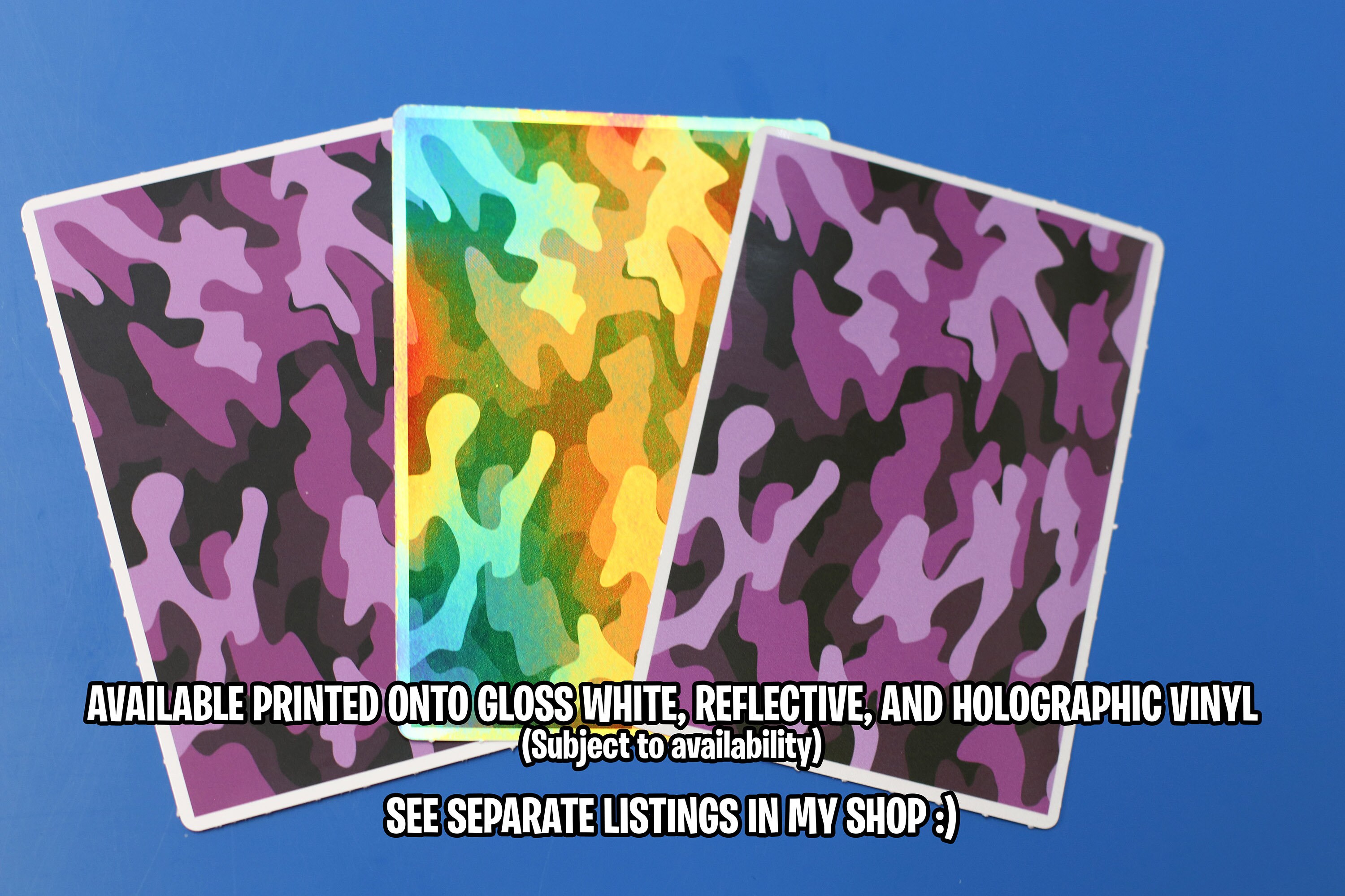 Reflective Purple Camouflage Self Adhesive Vinyl Sticker Decal Sheet ...