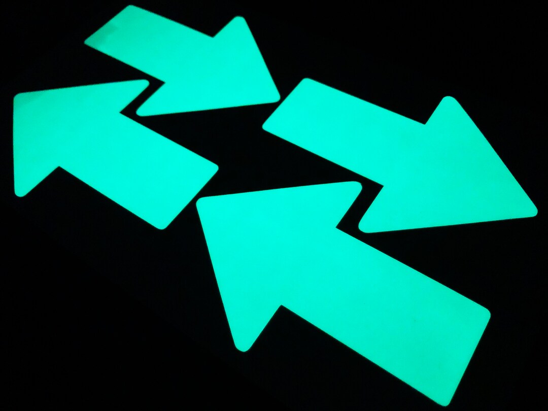 Glow in the Dark ARROW (extra Large) Stickers Peel and Stick Light ...