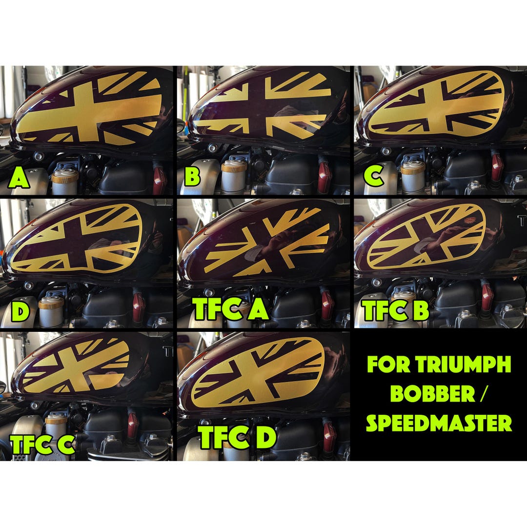 Union Jack Tank Sticker Decal Accessory for Triumph Bobber Speedmaster ...