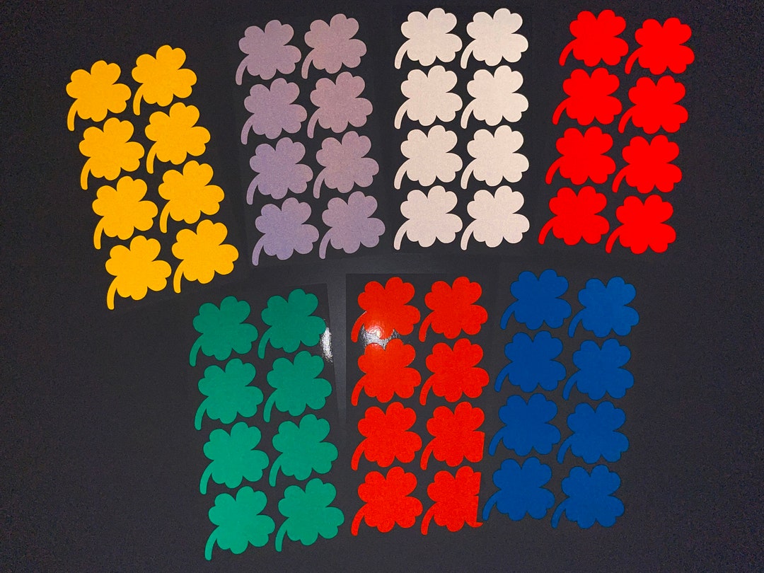 Veloviz Reflective Lucky Clover Bicycle Motorcycle Bike Helmet Stickers ...