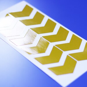 YELLOW Reflective 2 Inch Chevrons (x12) Die-cut Vinyl Stickers Decals ...