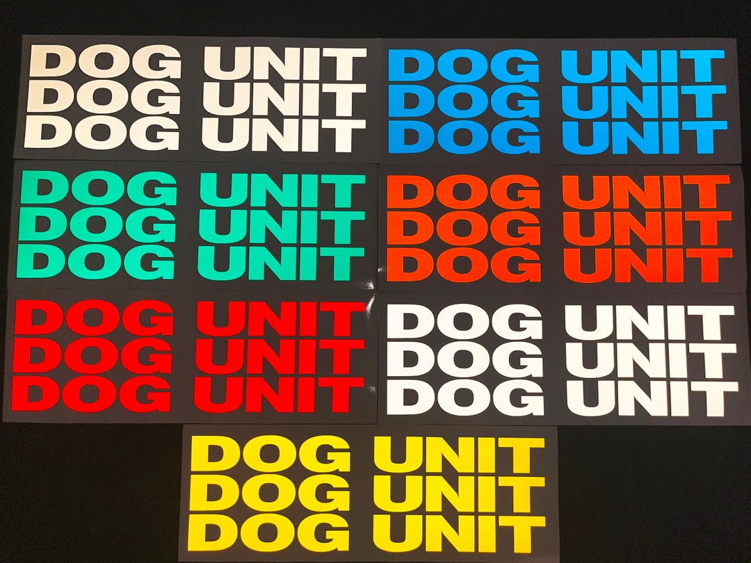 Dog Unit Die Cut (58cm) Reflective K9 Handler Security Patrol Car Van ...