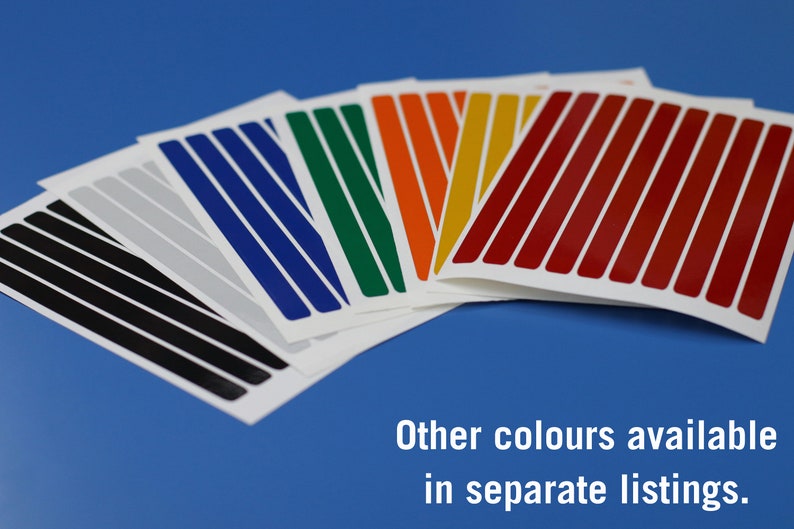 YELLOW Reflective Strip (x10) Die-cut Vinyl Stickers Decals - Car ...