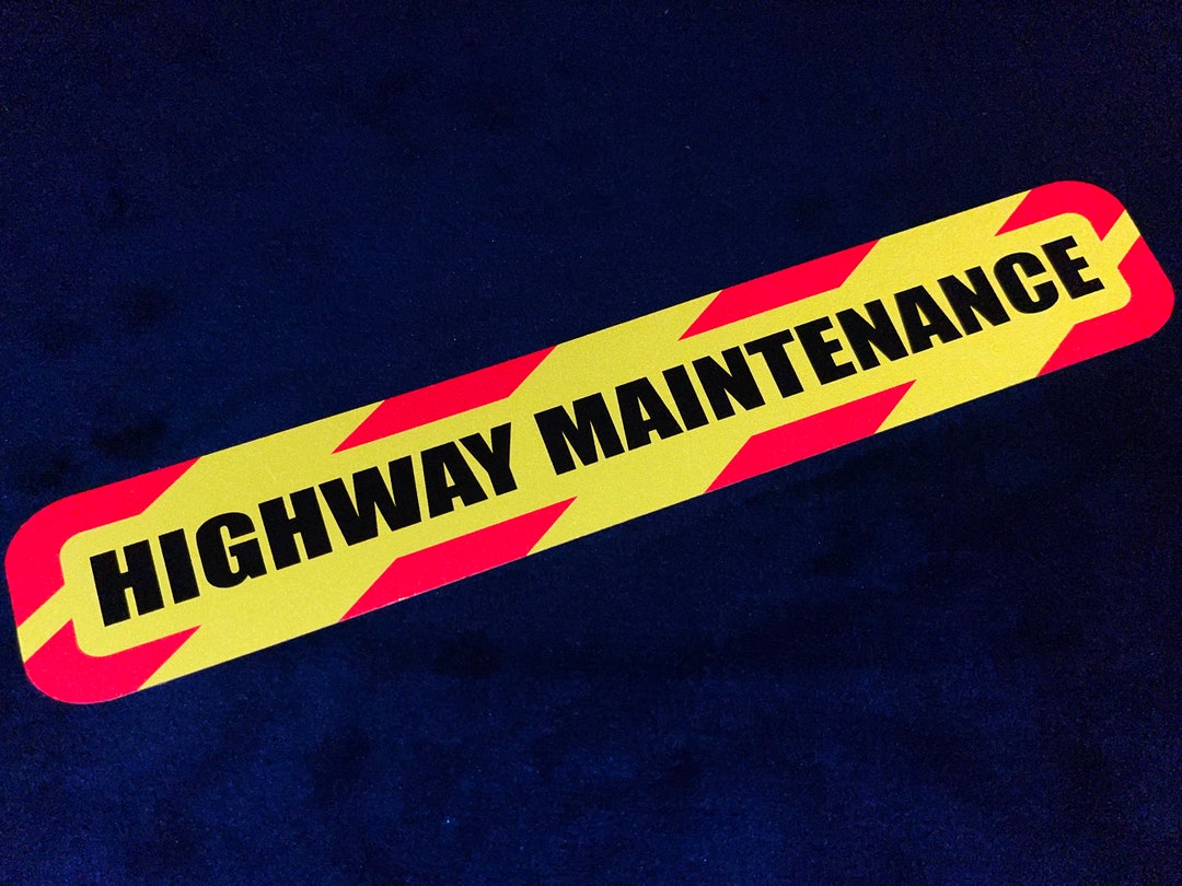 Reflective 30cm HIGHWAY MAINTENANCE CHEVRONS Road Works Patrol Van ...