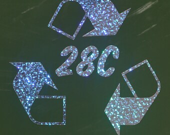 Playful Cat Wheelie Bin House Number Sticker Sparkle effect - Etsy UK