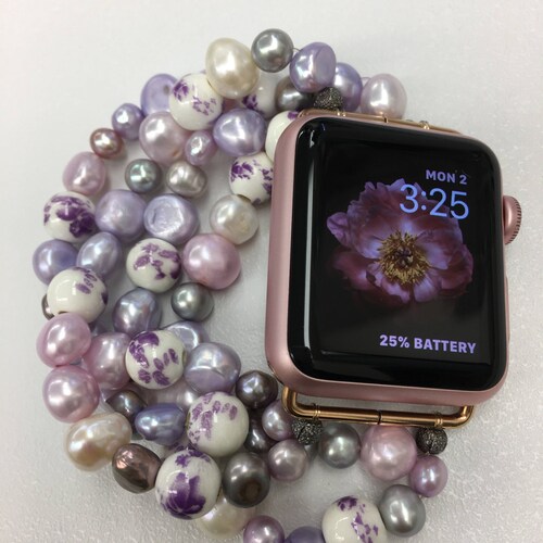 Apple Watch Iwatch Natural Freshwater Band - Etsy