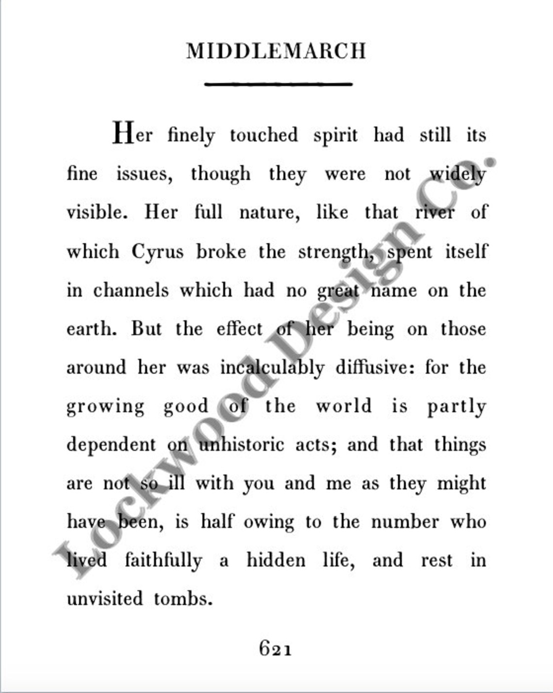 Poster Middlemarch Home Quote, George Eliot, Printable Art, Book Page ...