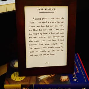 Small "amazing Grace" Hymn Print, Printable Art, Book Page Design ...