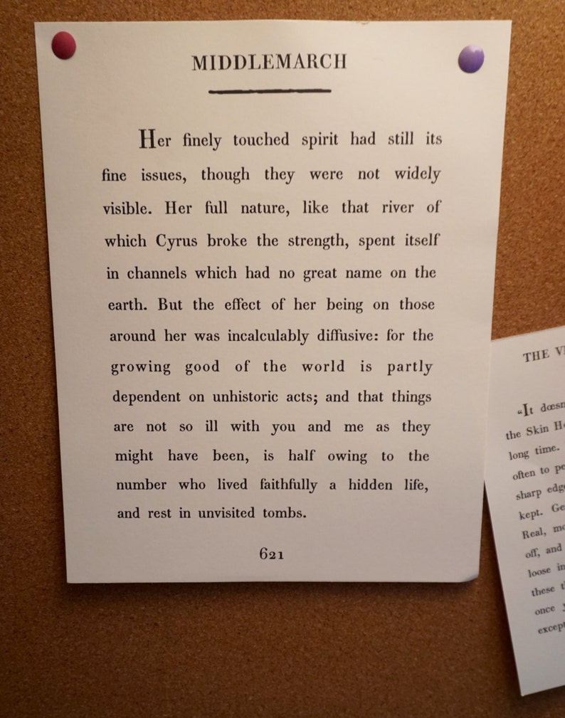 Poster Middlemarch Home Quote, George Eliot, Printable Art, Book Page ...