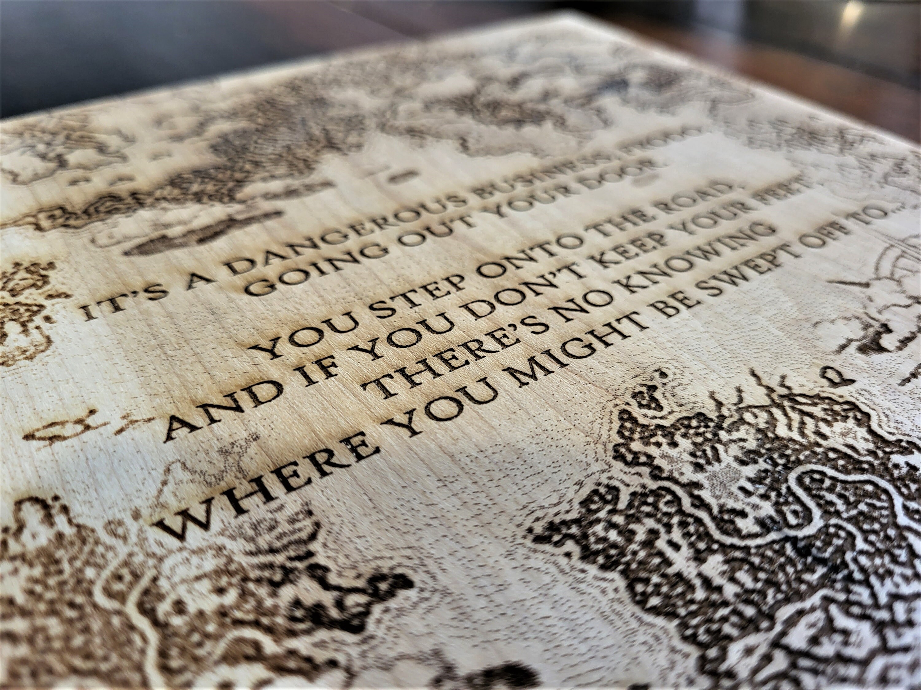 Lord of the Rings Engraved Wood Sign Rustic Hobbit Sign Not - Etsy