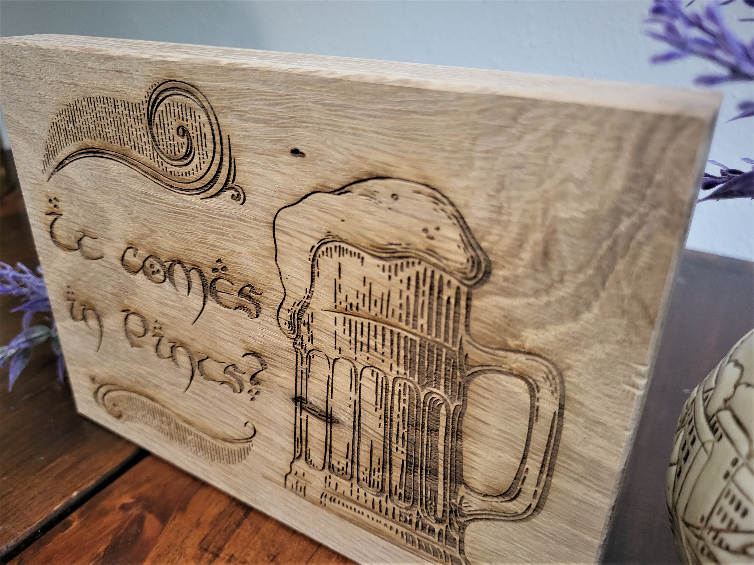 It Comes in Pints Engraved Wood Sign From Lord of the Rings the Hobbit ...