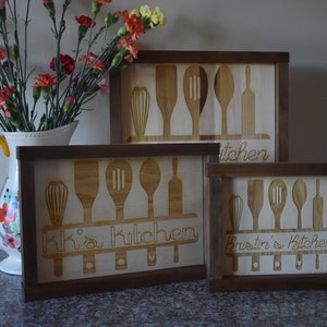 Personalized Kitchen Sign, Custom Engraved, Mother's Gift, Kitchen ...