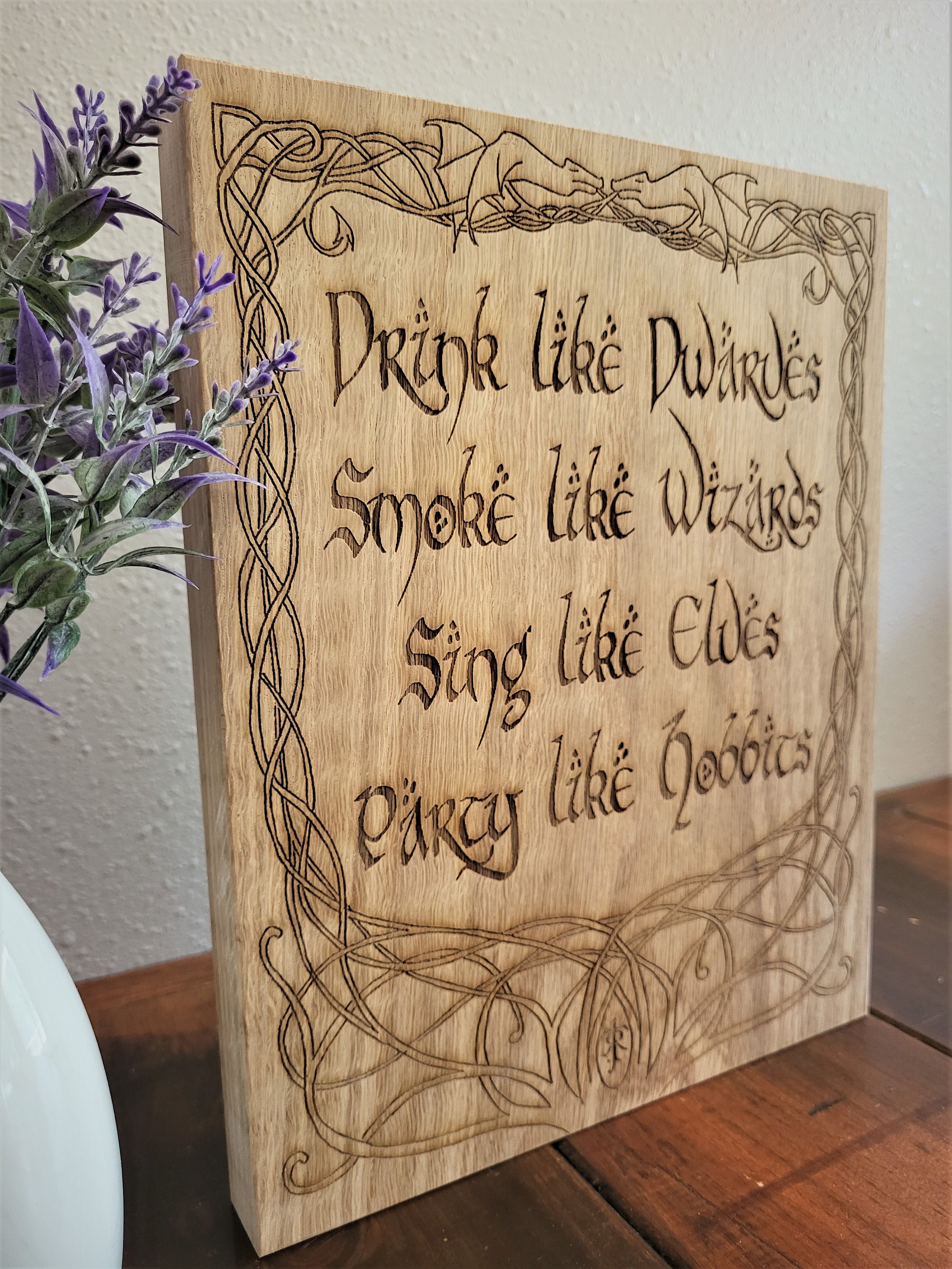 Engraved Wood Sign: Lord of the Rings, Hobbit, Tolkien Fan Art - Etsy