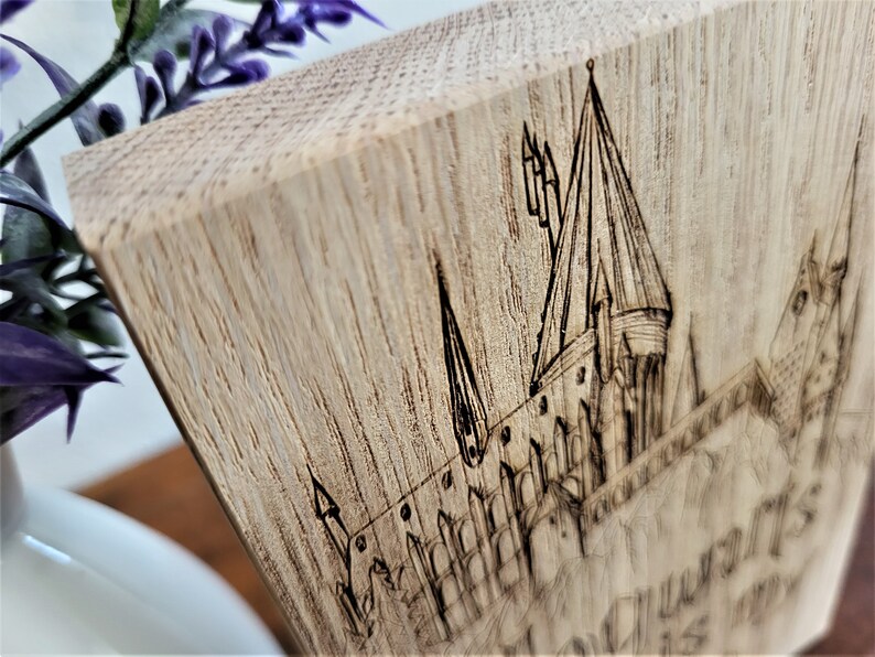 Harry Potter Sign Engraved Wood Sign Plaque Hogwarts is My - Etsy