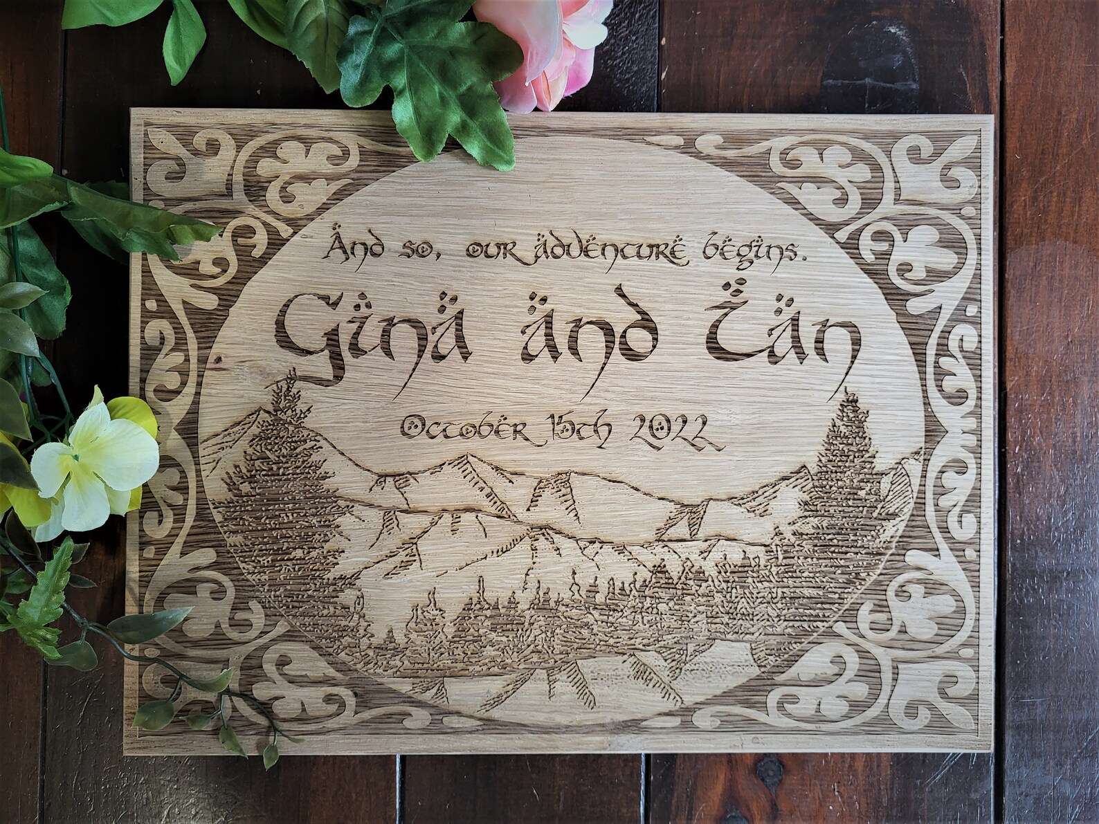 Lord of the Rings Quote Engraved Wood Sign Custom Lord of the Rings ...