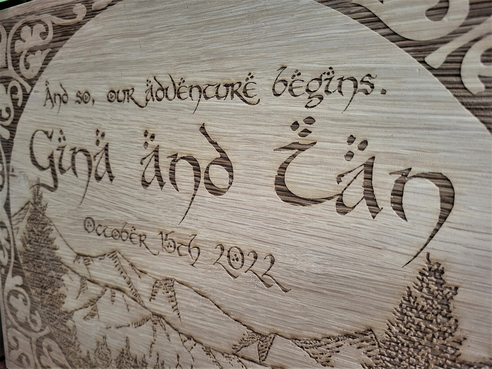 Lord of the Rings Quote Engraved Wood Sign Custom Lord of the Rings ...