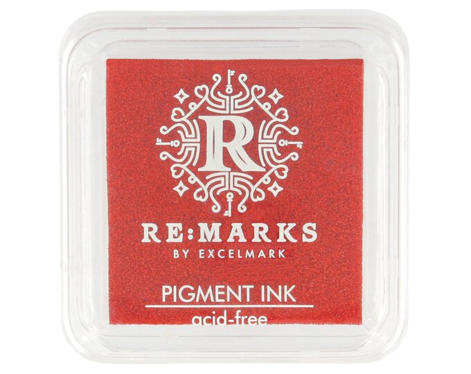 Re:marks Cranberry Red Pigment Ink Pad Small Ink Pad Red Ink - Etsy