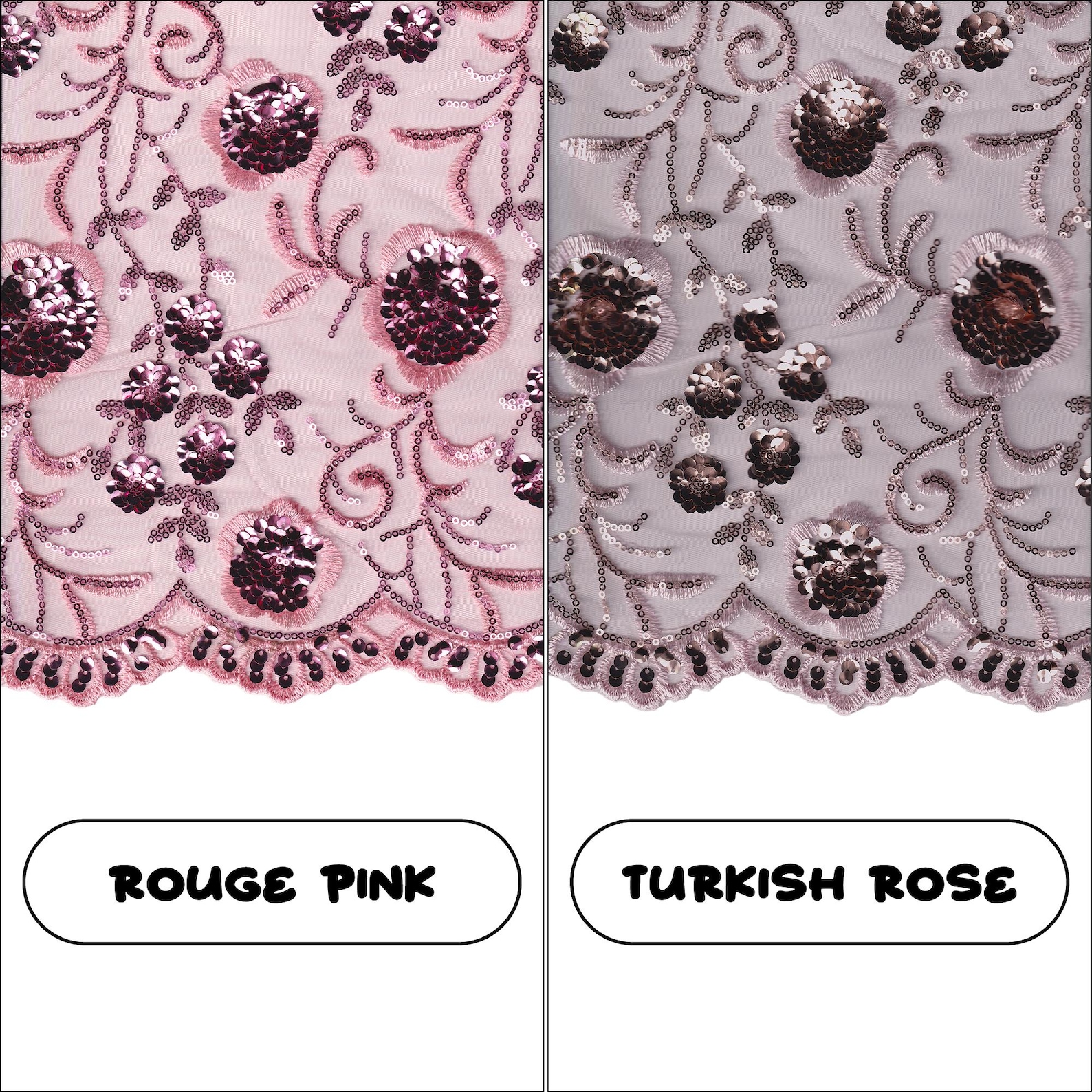 Japanese-inspired Sequined Lace Fabric in 10 Beautiful Colours 130cm ...